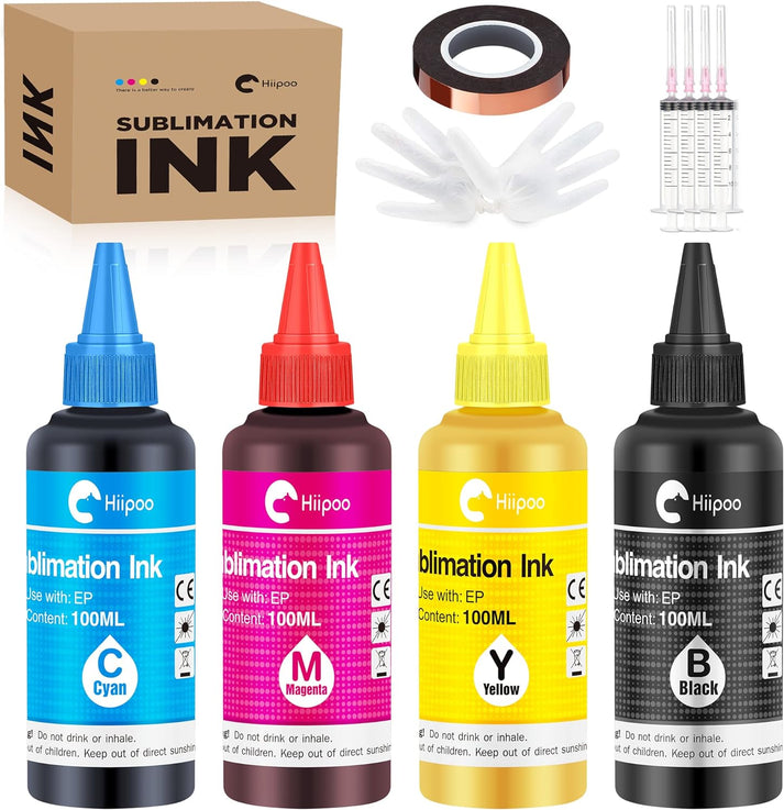 Hiipoo Sublimation Ink Work with ET2400 ET2720 ET2750 ET2760 ET-2800 E